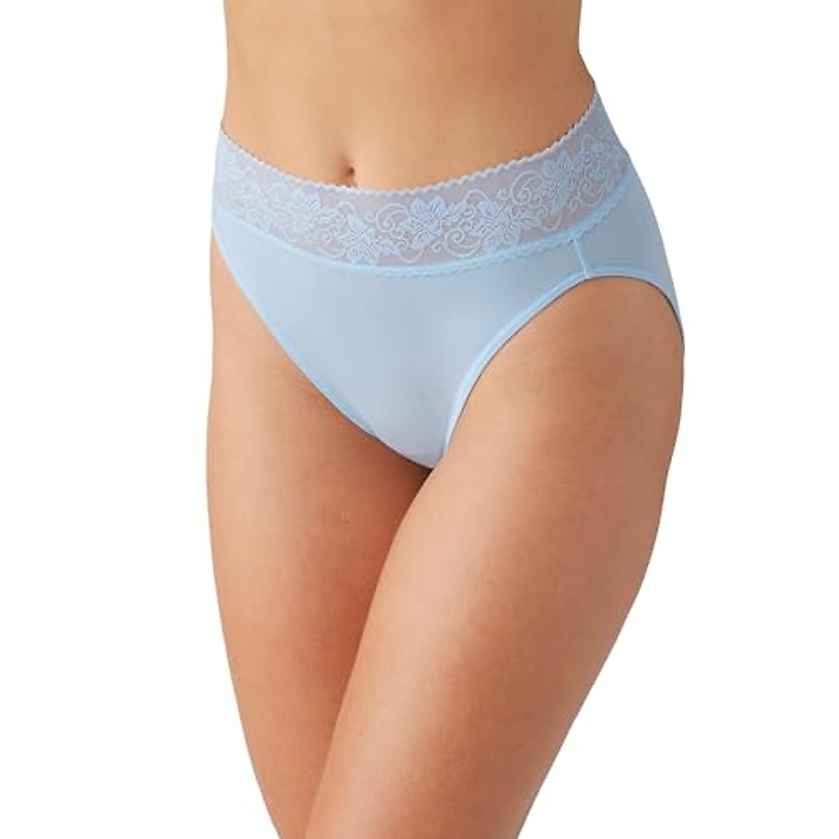 Wacoal Women's Comfort Touch Hi Cut Brief Panty, Angel Falls, Medium