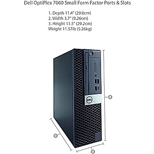 Dell Optiplex 7060 SFF Desktop i5-8500 UP to 4.10GHz 16GB DDR4 256GB NVMe M.2 SSD Wireless Keyboard Mouse Built in WiFi & BT Dual Monitor Support Win10 Pro (Renewed)