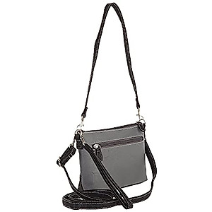 Stone Mountain Bonded Leather Charluzzo Handbag One Size Grey