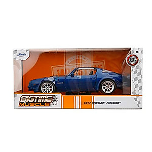 Big Time Muscle 1:24 1977 Pontiac Firebird Die-Cast Car, Toys for Kids and Adults(Metallic Blue)