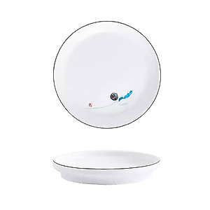 Dinner Plates Set Household Exquisite Club Hotel Tableware Decoration Creative Plate Large Vegetable Plate Salad Bowl Kitchen Salad Bowl (Size : Medium)