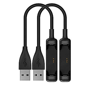 EXMRAT Compatible with Fit-bit Flex 2 Charger Cable (2Pack, 30cm/1ft), USB Charger Charging Cable for Fit-bit Flex 2 (Black, 2Pack)