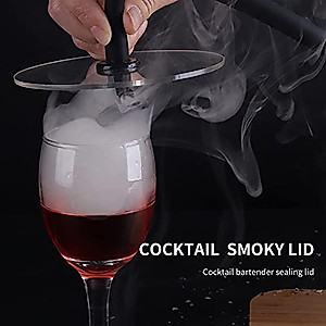 Portable Smoking Gun Handheld Cocktails Smoker and Smoking Cloche Dome Cover and Smoking Gun Cup Covers Set
