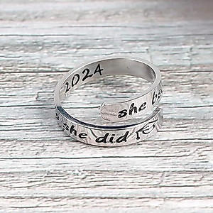 Angel's Draw Home Class of 2024 Ring Graduation Ring for Her Gift Graduation Ring Graduation 2024 Gifts High School College Graduation Gift for Him Her