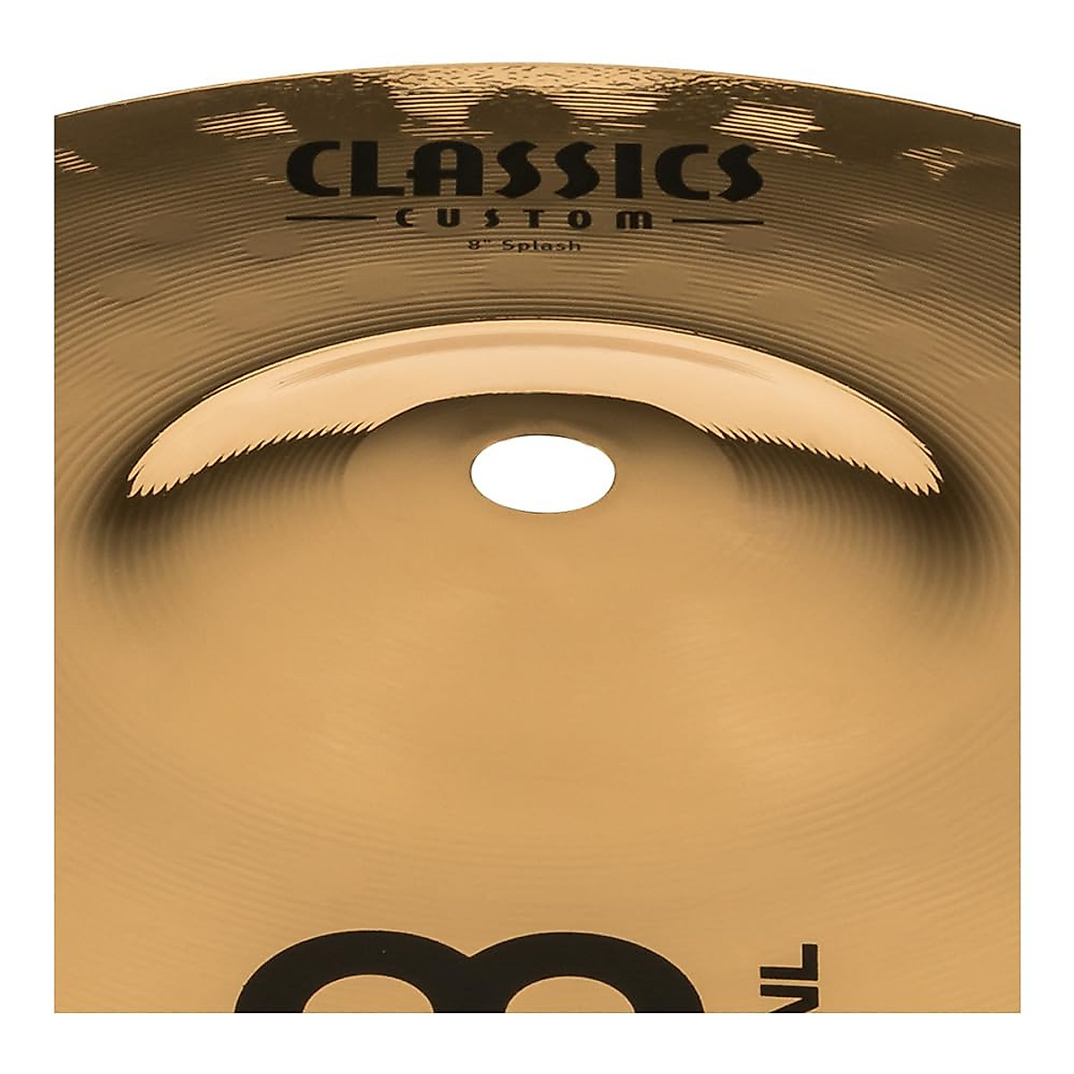 Meinl 8" Splash Cymbal - Classics Custom Brilliant - Made In Germany, 2-YEAR WARRANTY (CC8S-B)