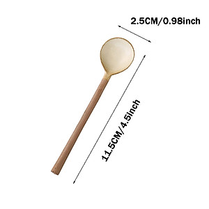 Pack of 6 Ceramic Coffee Spoon Retro Small Porcelain Spoon Mini Teaspoons For Yogurt Dessert Honey Jam Spoon Ice Cream Spoon Sugar Salt Jar Spoon