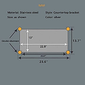 Generic Stainless Steel Microwave Oven Rack countertop Shelf for kitchen2 Tier 200 LBS (23.6In×13.7In×15.7In), Silver