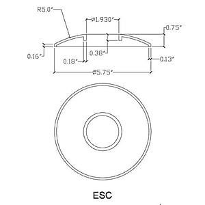 Escutcheons - 1.9" ID High Impact Polymer White (Set of 2) (for use with Any Standard 1.90" OD Pool Ladder or Rail (to Cover Anchor sockets)