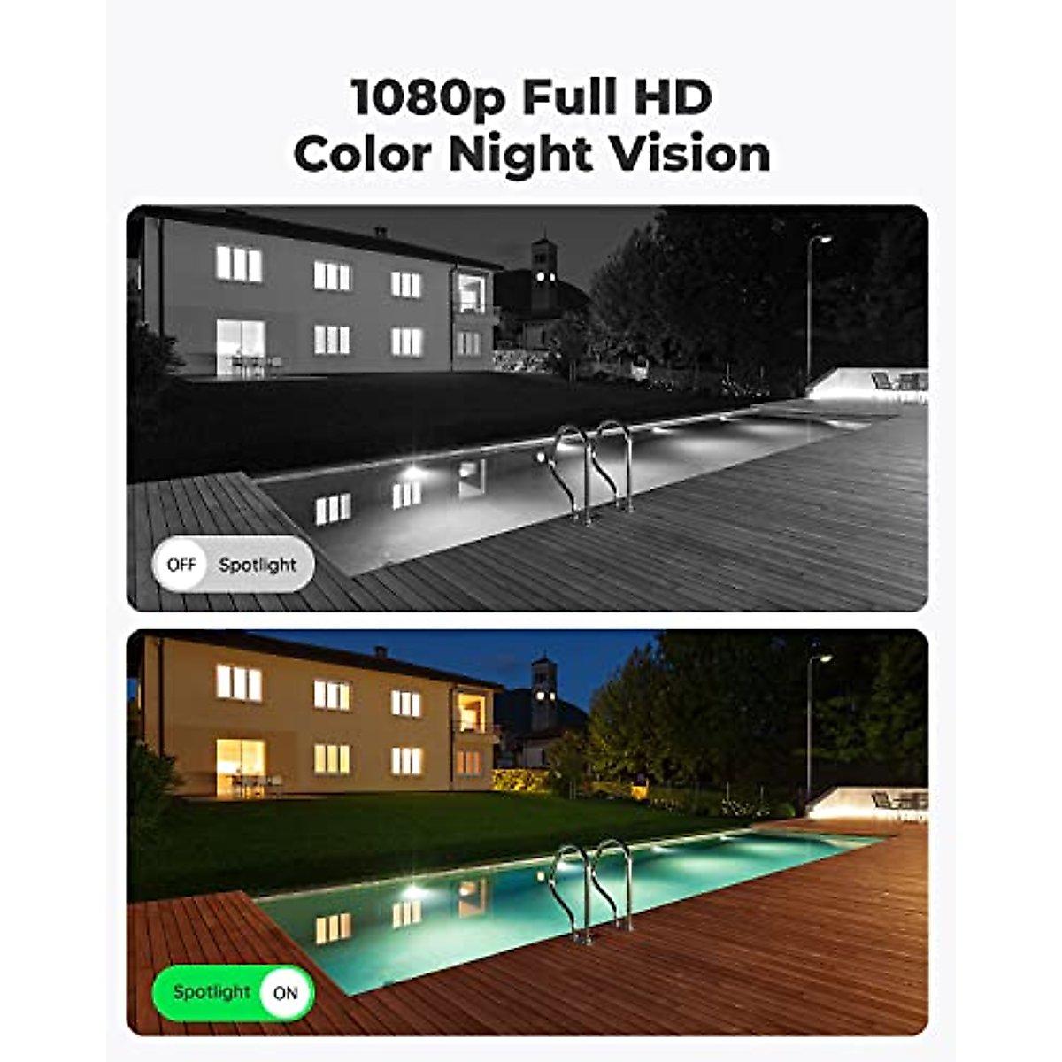 REOLINK Security Camera Outdoor, 1080p Plug-in WiFi Camera for Home Security, PIR Motion Detection, Color Night Vision with Spotlights, Two-Way Talk, Micro SD Card Local Storage, Lumus