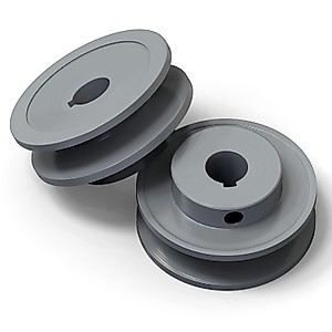 MEANLIN AK25-5/8" Single Groove V-Belt Pulley, 2.5" OD, 5/8" Belt Sheavess, Cast Iron, for V-Belt