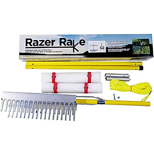 Jenlis Razer Rake - Collapsible All-Purpose Aluminum Lake and Landscape Weed Rake