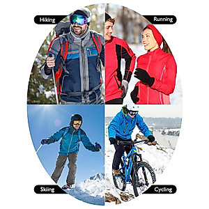 Winter Balaclava Hat Fleece Full Face Covering Scarf with Drawstring (Black, Navy Blue, 2)