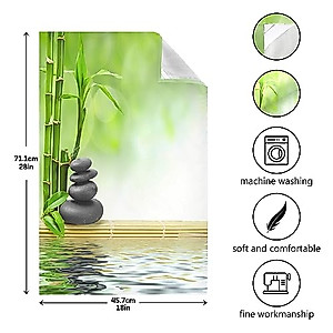 Kigai 1 Pack Zen Basalt Rocks Kitchen Towels Highly Absorbent, Super Soft Dishcloths 18 x 28 Inches Reusable Quick Drying Tea Towels Set for Home,Kitchen Decor