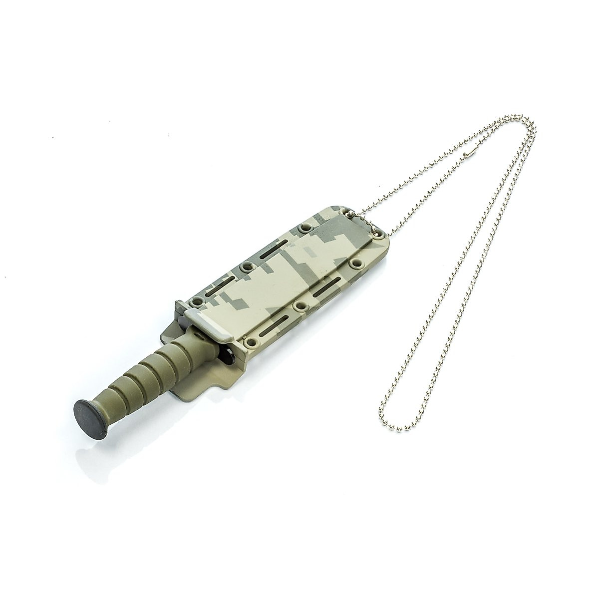 SE 6" Clip Point Stainless Steel Knife with Green Camouflage Sheath - KFD70897-1GC