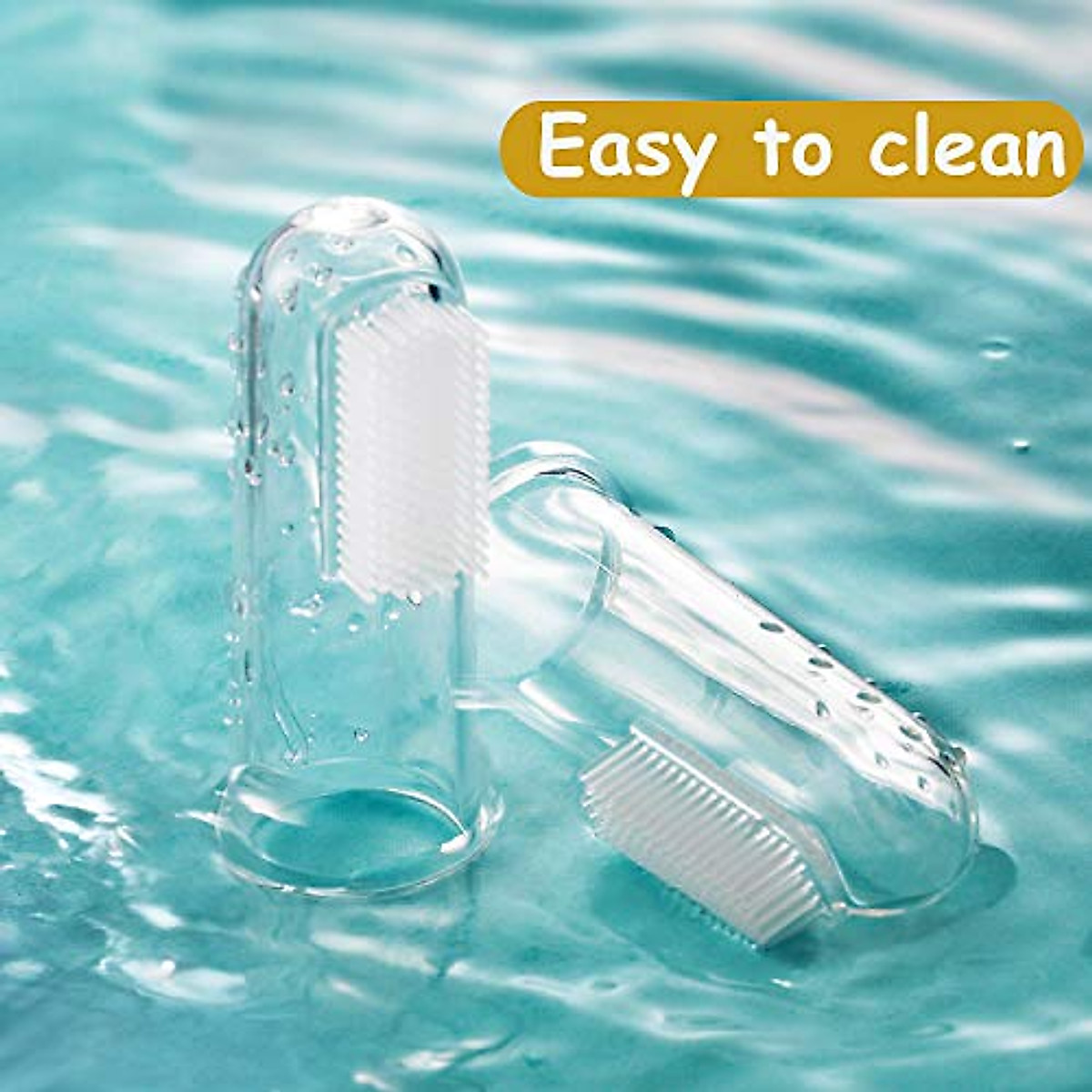 Boao 36 Pcs Baby Finger Toothbrushes with Storage Case Infant Toddlers Teeth Brushes Soft Silicone Baby Tongue Cleaners for Oral Cleaning Tooth Training Supplies