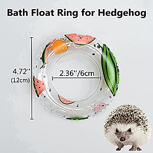 Foldable Hedgehog Bathtub, with 2 Pcs Set Bathing Brush, Plastic Small Animal Swimming Pool, Bath Sand Room Sauna, for Hedgehog Hamster, Guinea Pig,Bearded Dragon (Pink)
