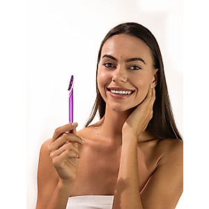 Almost Famous Face Exfoliator Beauty Razors For Face Hair Removal for Women, Orange (Pack of 6)