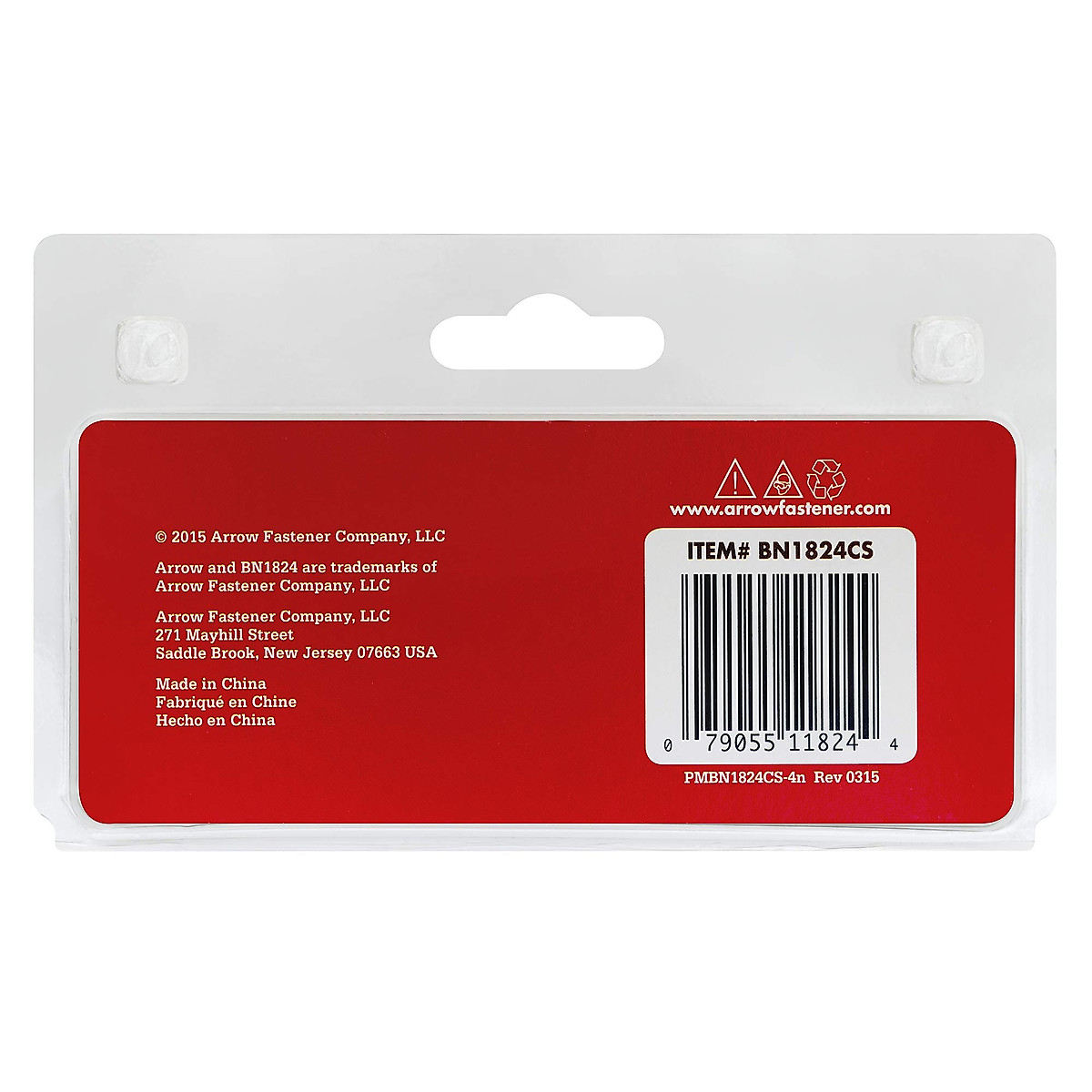 Arrow Co Inc BN1824CS Genuine 1-1/2-Inch 38mm Brad Nails, BN1824CS, 1,000-Pack