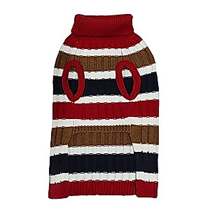 iBofans Dog Sweater - Winter Autumn Crochet Coat Apparel Fashion Cable Knit Clothes for Cold Weather