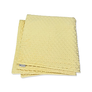 MEG ORIGINAL Soft Yellow Minky Dot Baby Blanket 357
