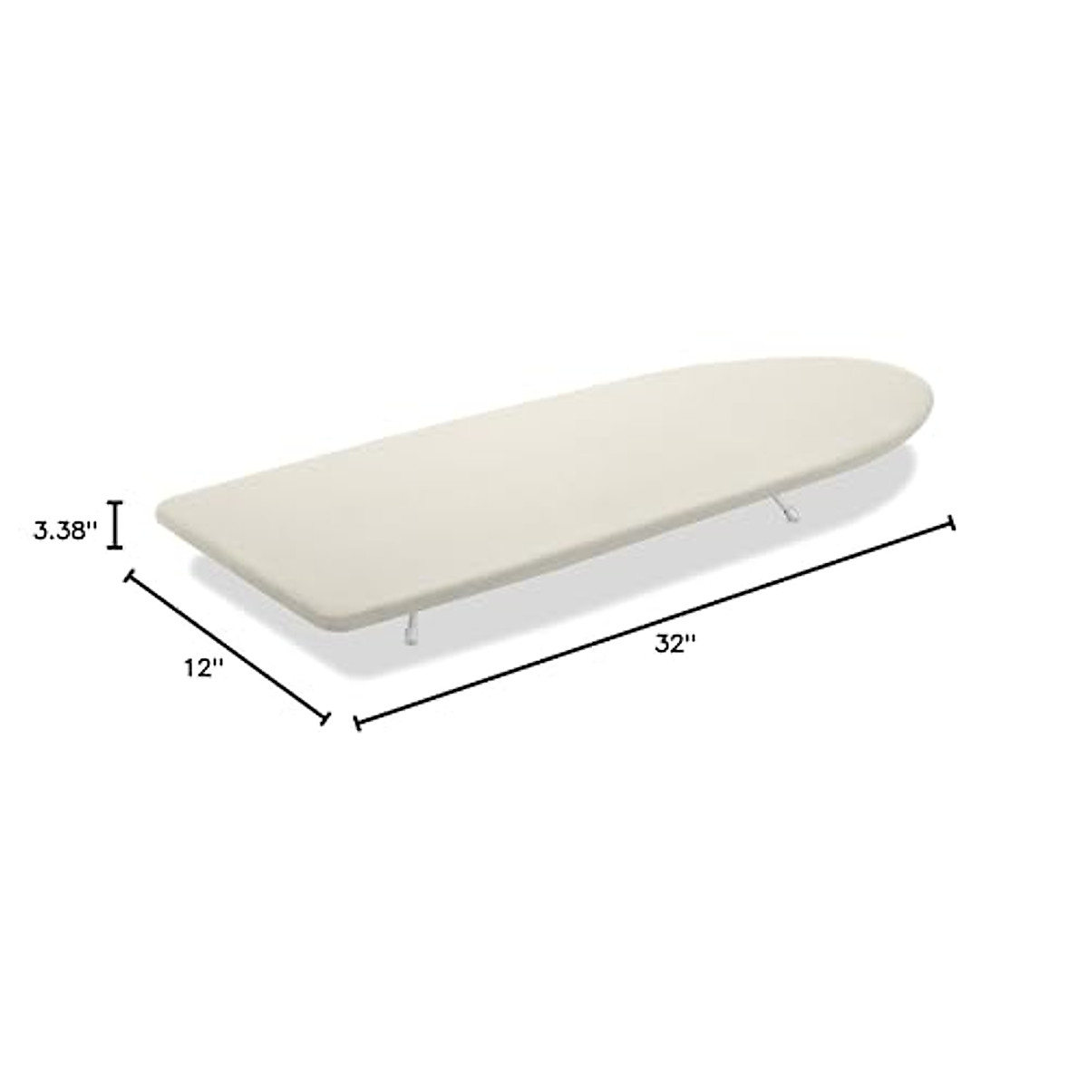 Whitmor Tabletop Ironing Board, Cream, 12.0x32.0x33.75