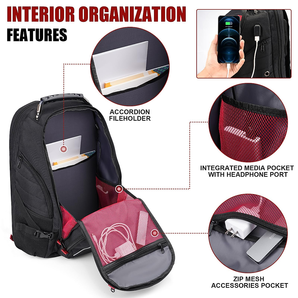 StarCloud 18.4-Inch TSA-Friendly Laptop Backpack - Water-Repellent, Perfect for College, Commuting, Weekend Getaways & Business Travel