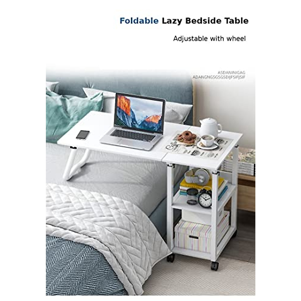 MJWDP Laptop Table Portable Folding Desk Bed Table Laptop Desk Computer Table for Bedroom Office Adjustable Movabl Computer Desk Table