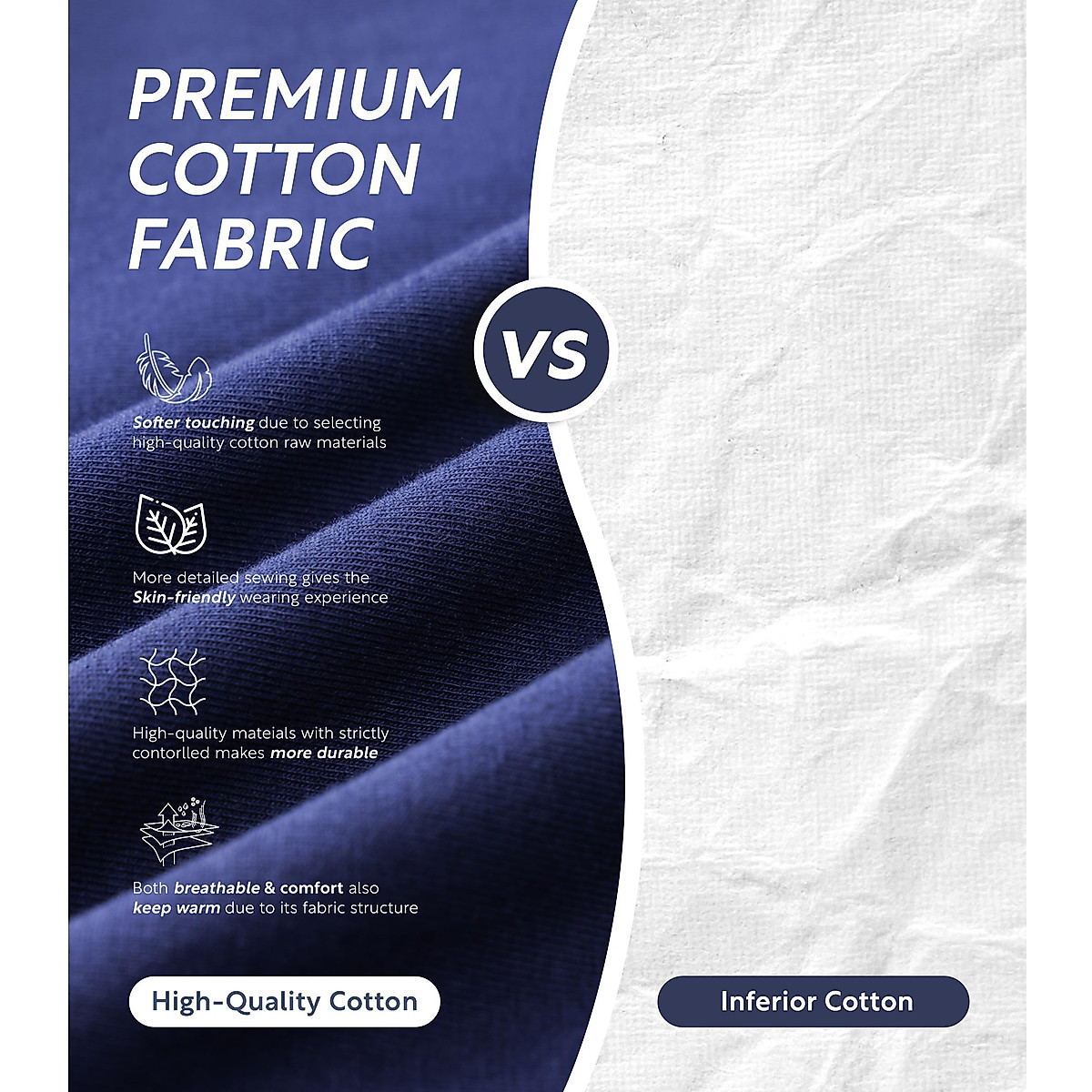 DAVID ARCHY Mens Pajamas Set Soft Cotton Notched Collar Pajamas for Men Long Sleeve Mens Sleepwear with Pockets & Front Fly (M, Black)