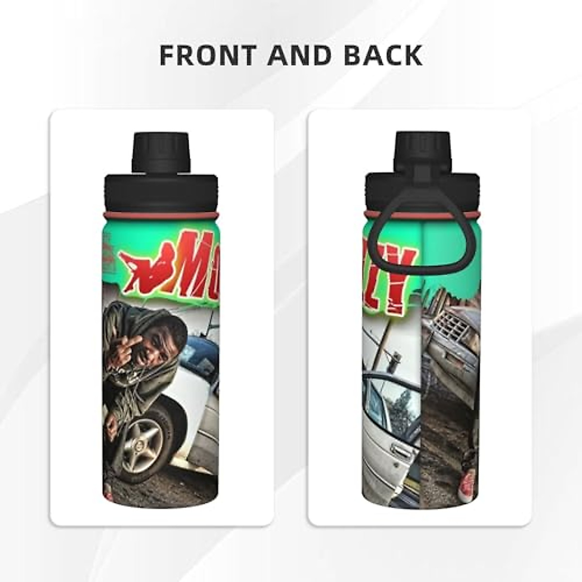 Mozzys Tumbler 18 oz Stainless Steel Sports Insulated Kettle Travel Drinking Cup Water Bottle with Lid