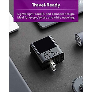 ZMI zPower Turbo 65W USB-C PD Laptop Charger Power Adapter Compatible with Laptops Chargeable via USB-C (Not Compatible with Legacy Models with Barrel Charging Ports) - Black