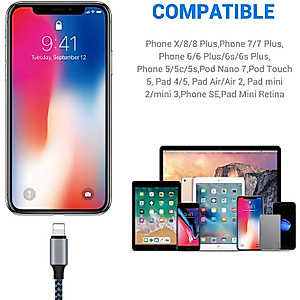 iPhone Charger, Sundix 3Pack 9ft Lightning Cable iPhone Charger Cable Nylon Braided Charging Cord Compatible iPhone 14/13/12/12Pro/12ProMax/11/11Pro/11Pro MAX/XS/XS MAX/XR/X/8/8Plus/7/7Plus and More