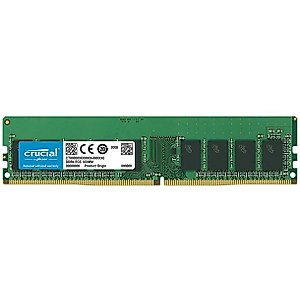 Crucial Server Memory 16GB DDR4 DIMM 288-pin - 2666 MHz / PC4-21300 - CL19-1.2 V - unbuffered - ECC CT16G4WFD8266
