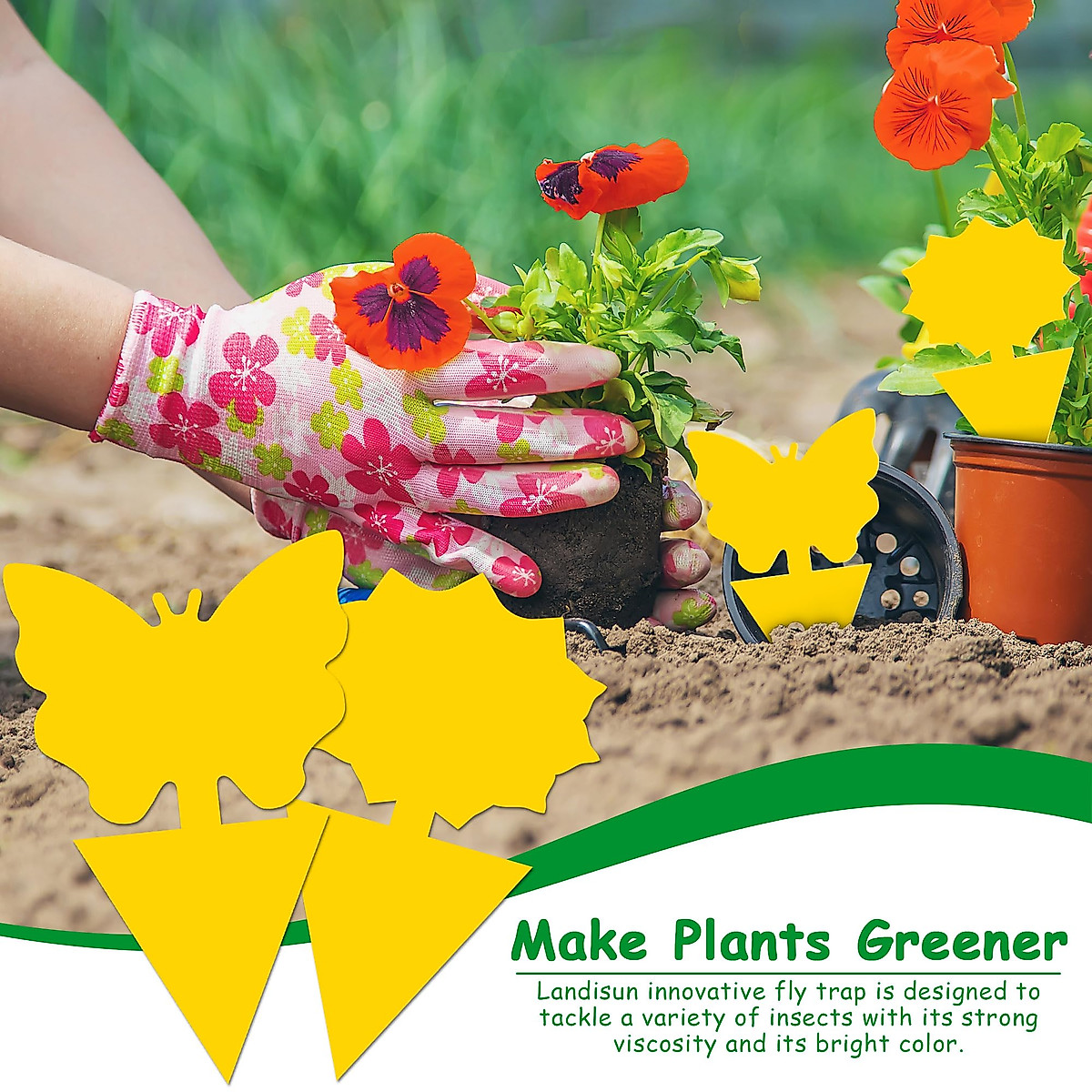 Fruit-Fly Sticky-Trap 52pc Mosquito-Repellent Insect Killer Outdoor Indoor Sticky Bug-Catcher for Wasp Mosquito Ant Gnat Fungus Gnat Roach Whitefly Aphid Leaf Miner