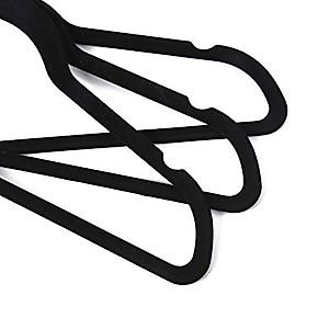 AREKUAEI Premium Black Velvet Hangers (Pack of 50) Heavyduty - Non Slip - Velvet Suit Hangers - Copper/Rose Gold Hooks,Space Saving Clothes Hangers