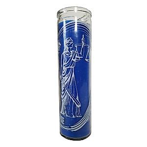 Staci19 Court Case Blue Pillar Candle