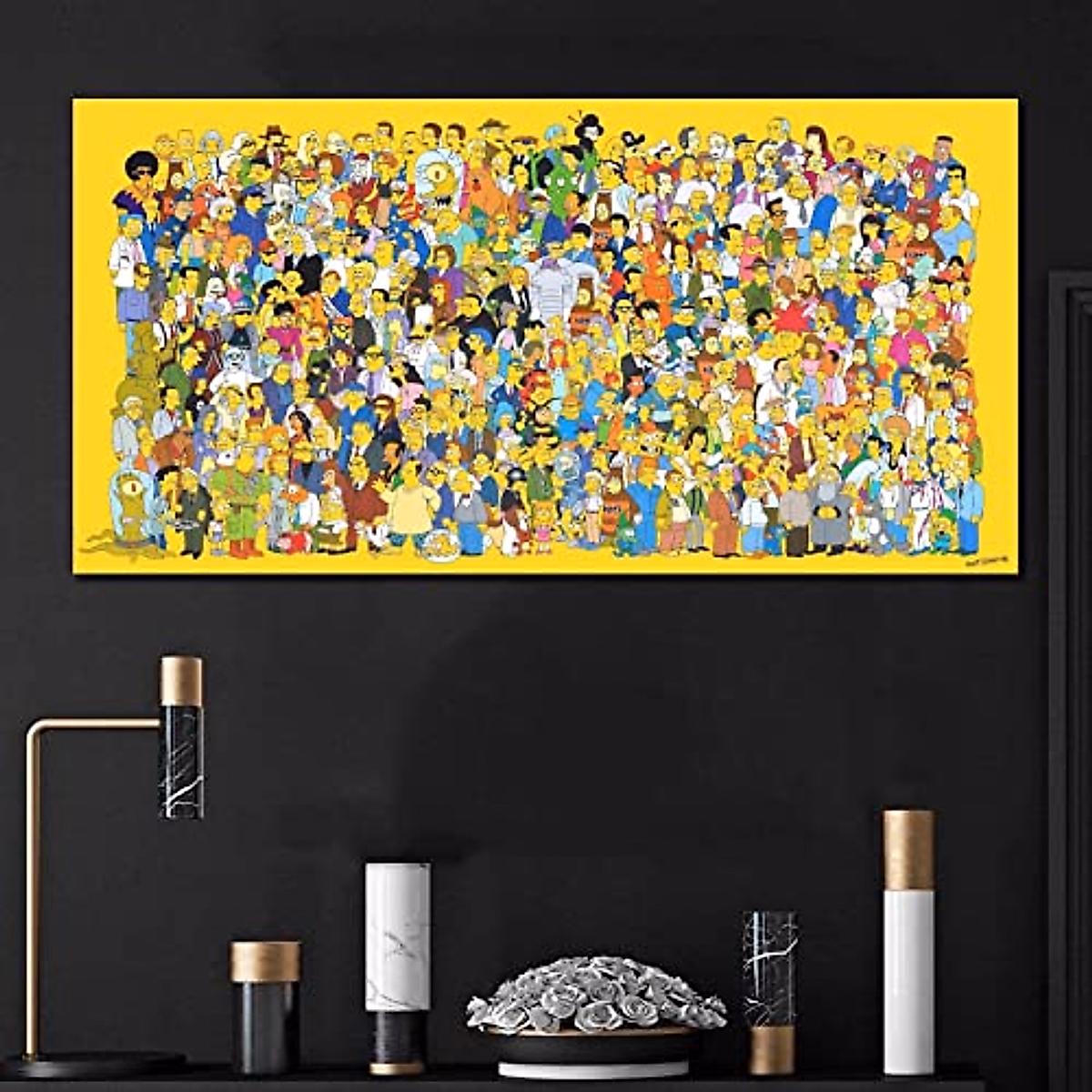 YANGX Simpsons Characters Poster Decorative Painting Canvas Wall Art Living Room Posters Bedroom Painting 16x32inch(40x80cm)