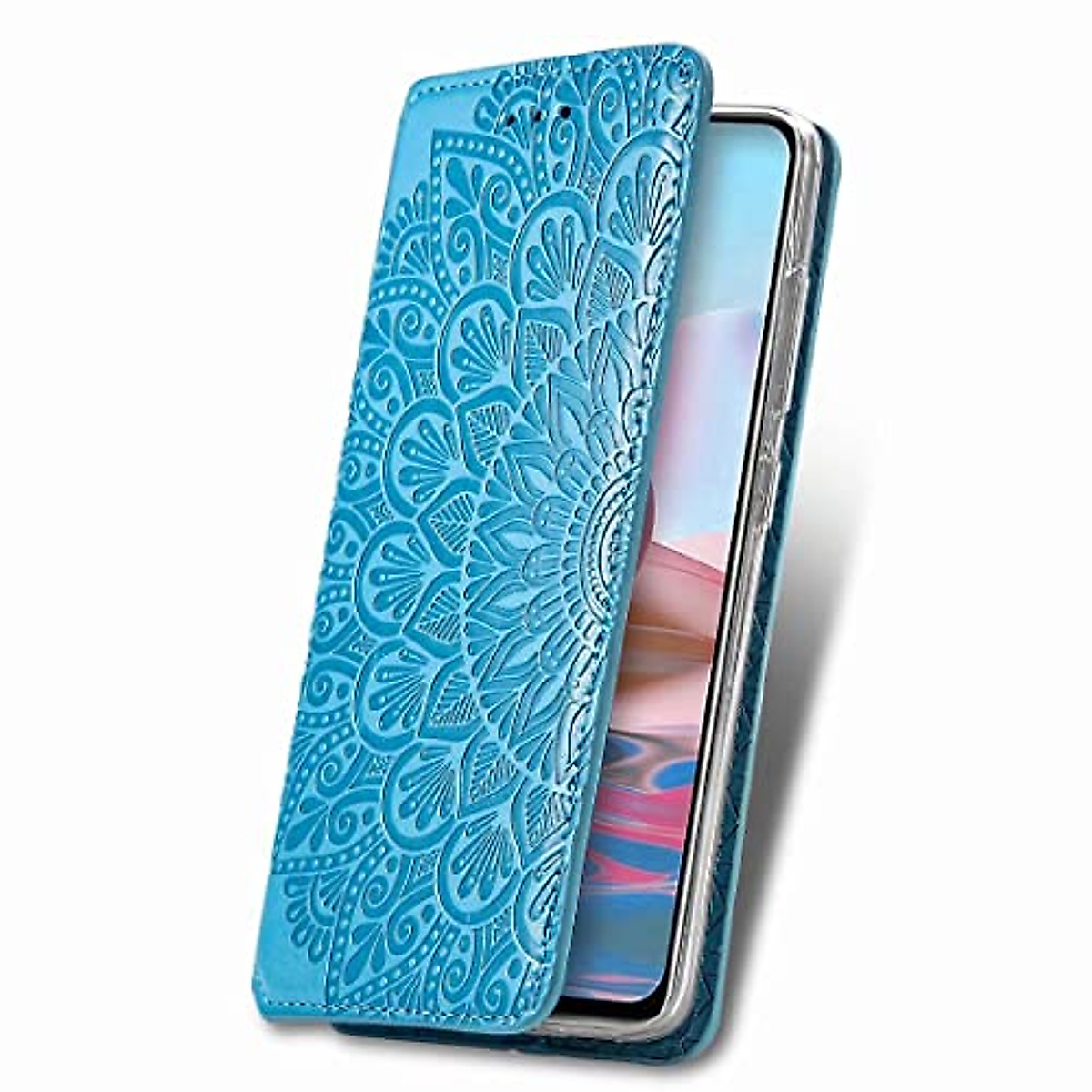 ZXL Magnetic PU Wallet Case and Protector Credit Card Holder Flip Leather with Stand Function Cell Phone Cover for Infinix Smart 5 Blue