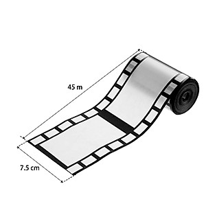 Gejoy 2 Rolls Paper Filmstrip Decorating Material Tape, Hollywood Film Border Roll, 3Inch by 150 Feet