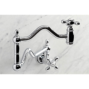 Kingston Brass KS2101AX Heritage Pot Filler, Polished Chrome