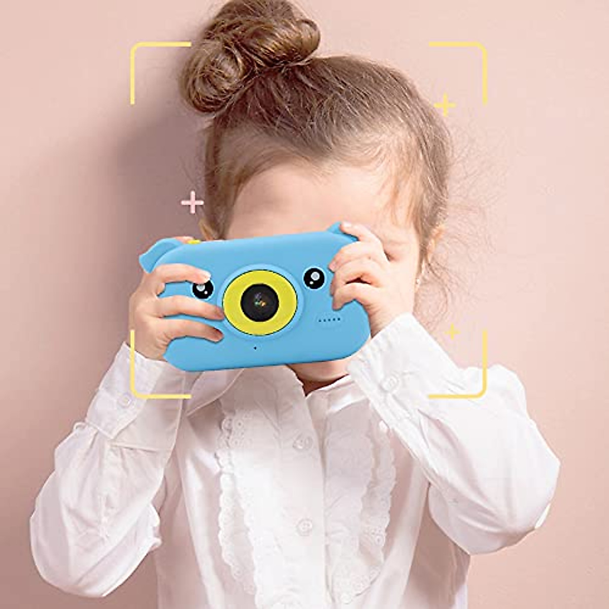 Children Digital Camera One-Button Operation Intelligent Focus-Free Press-Control-Type Design(Blue)