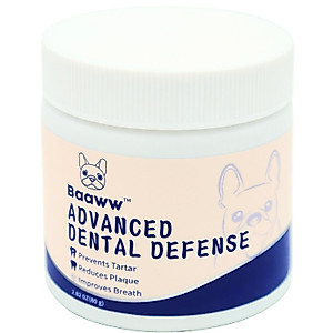 Baaww Dog Dental Powder - Dog Teeth Cleaning Made Easy – Plaque & Bad Breath - Formulated for All Dogs 2.82OZ 80 Gram Pack