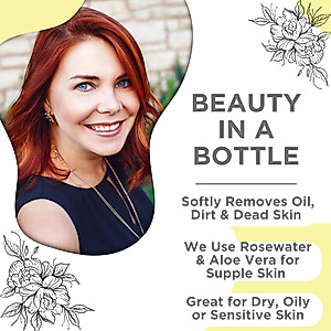 Refreshing Toner for Face with Rose Water and Organic Aloe for True Moisturization, Gentle Pore Cleaner & Pore Minimizer for Face, Hydrating Toner, Cruelty Free, Paraben Free, Skincare 4.0 Fl Oz