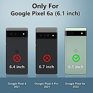 FNTCASE for Google Pixel-6a Phone Case: Military Grade Drop Proof Protective Rugged Cell Phone Cover with Kickstand & Slide | Shockproof TPU Matte Textured Heavy Duty Protection Tough Cases - Green