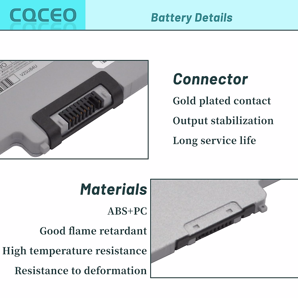 CQCEO FZ-VZSU84U Battery for Panasonic FZ-G1 FZ-G1AABDXER Toughpad FZ-G1 Series FZ-VZSU84R FZ-VZSU96U FZ-VZSU96AU FZ-VZSU84K FZ-VZSU84A2K FZ-VZSU84A2R FZ-VZSU84A2U FZ-VZSU84AK FZ-VZSU84AR 10.8V 45Wh