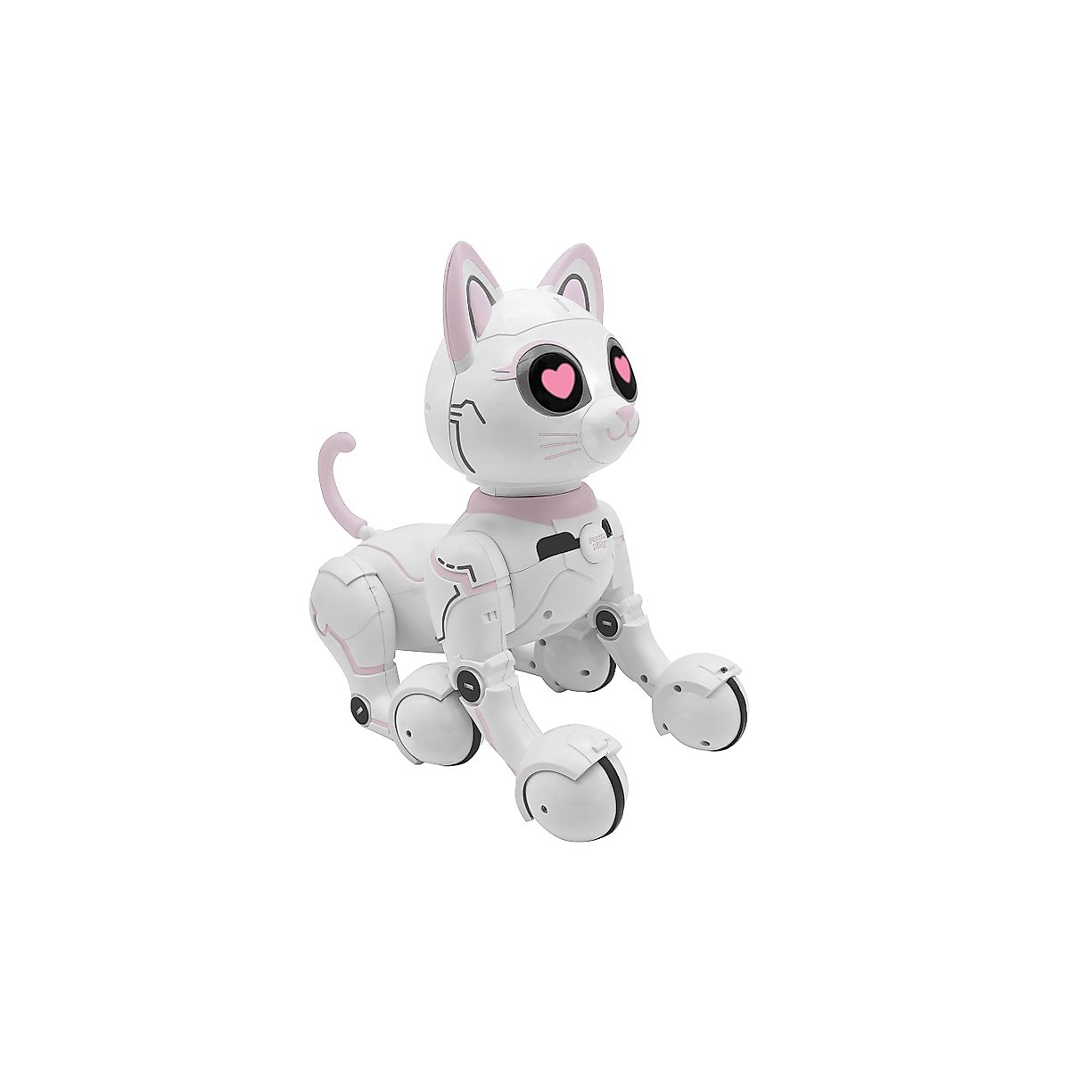LEXiBOOK - Power Kitty® - Remote Control Robot Cat, Programmable Smart Robot, Light, Sound, White/Pink - KITTY01