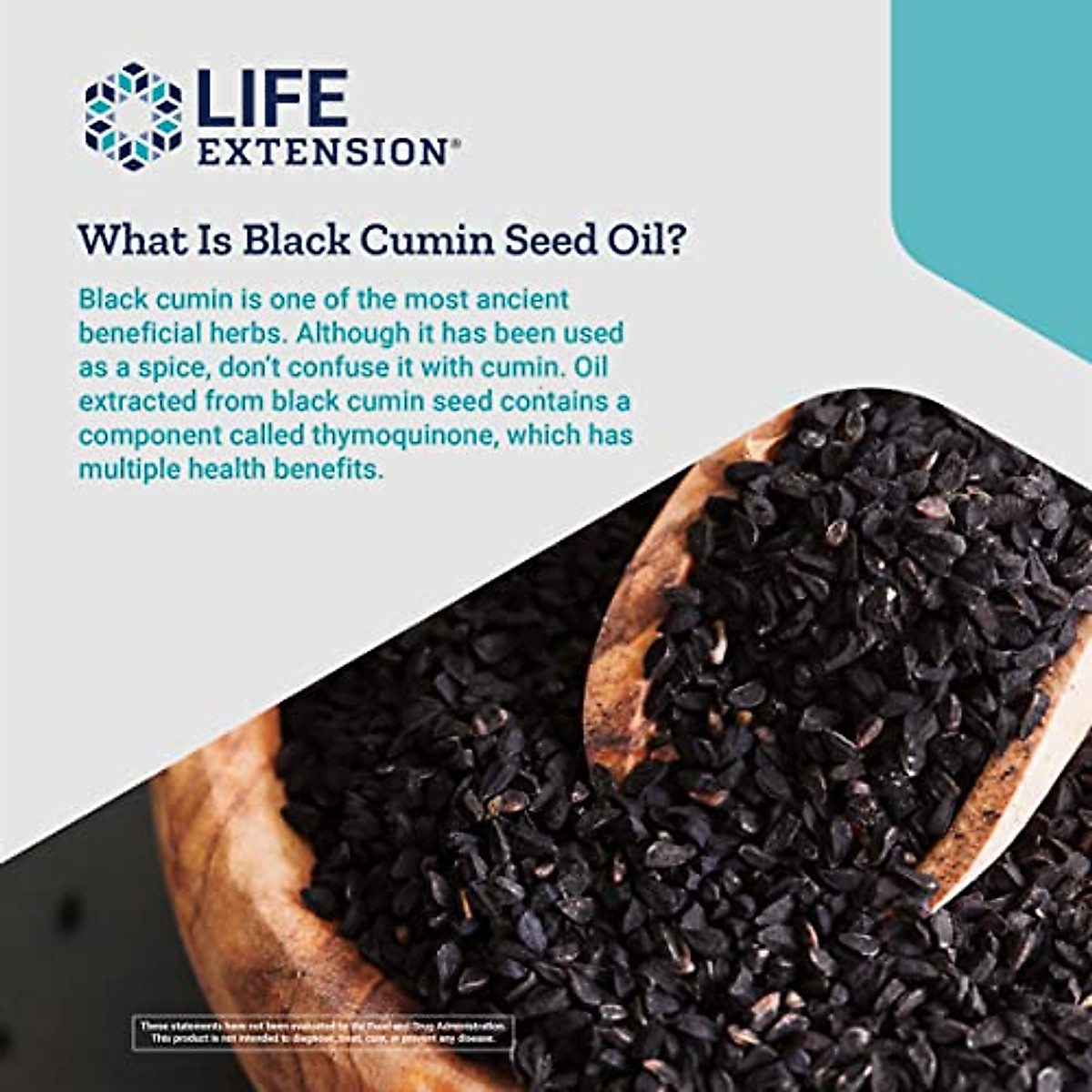 Life Extension Black Cumin Seed Oil 500 mg – Immune Support & Inflammation Management Supplement – Non-GMO – Gluten-Free – 60 Softgels