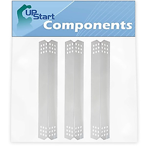 3-Pack BBQ Grill Heat Shield Plate Tent Replacement Parts for Kitchenaid 730-0336D - Compatible Barbeque Stainless Steel Flame Tamer, Flavorizer Bar, Vaporizer Bar, Burner Cover 16 1/8"