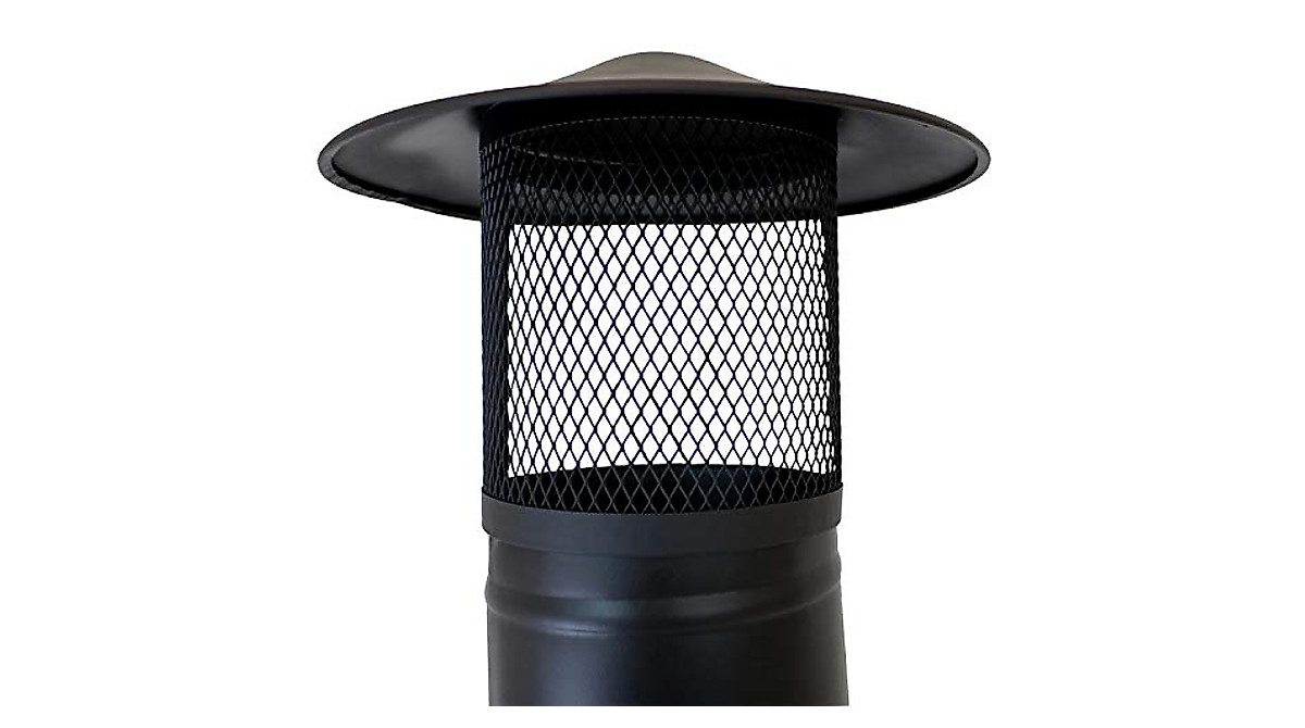 Sunnydaze 66-Inch Black Heavy-Duty Steel Wood-Burning Chiminea with ...