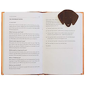 Hide & Drink, Leather Dog Bookmark / Holder / Animal / Pagemarker / Readers / Book Lovers, Handmade Includes 101 Year Warranty :: Bourbon Brown