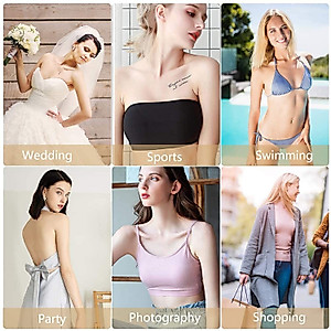 Adhesive Bra, Breast Lift Strapless Backless Silicone Minimizer Bra Nippless Covers Push Up Self Invisible Sticky Bra for Women (C/D Cup)